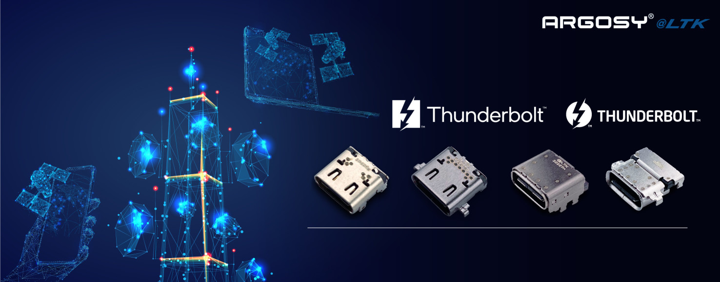 Type-C Thunderbolt 5 连接器介绍 - 優群科技 Argosy Research Inc.